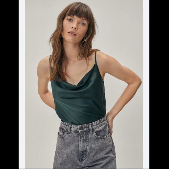 Nasty Gal | Tops | Nasty Gal Cowl Neck Satin Cami Top | Poshmark